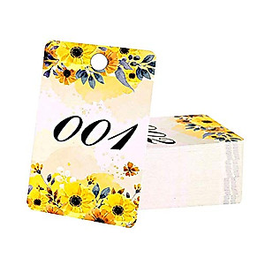 FaCraft Numbers Tags 001-100,2.17"x 3.35" Live Sale Number Card