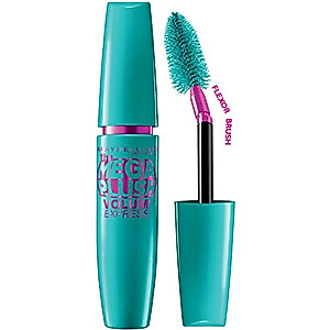 Maybelline New York Volume Express Mega Plush Washable Mascara, Brownish Black, 0.3 Fluid Ounce