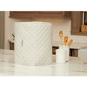Covermates Keepsakes - Round Appliance Cover - Dust Protection - Stain Resistant - Washable - Appliance Cover-Cream