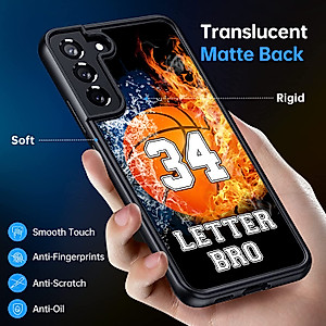 Custom Basketball Design with Your Own Name and Number Rubber Cover Phone case for Galaxy S25 S24 FE S23 FE S22 S21 S20 ULTRA PLUS/ S21 FE /S20 FE/ S10 PLUS/ S9 PLUS/ S8 PLUS