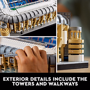 LEGO Icons Real Madrid Santiago Bernabéu Stadium 10299 Building Set - Soccer Field and Model Building Kit for Adults, Home and Office Collectible Decor Piece, Great Gift Idea for Sports Fans