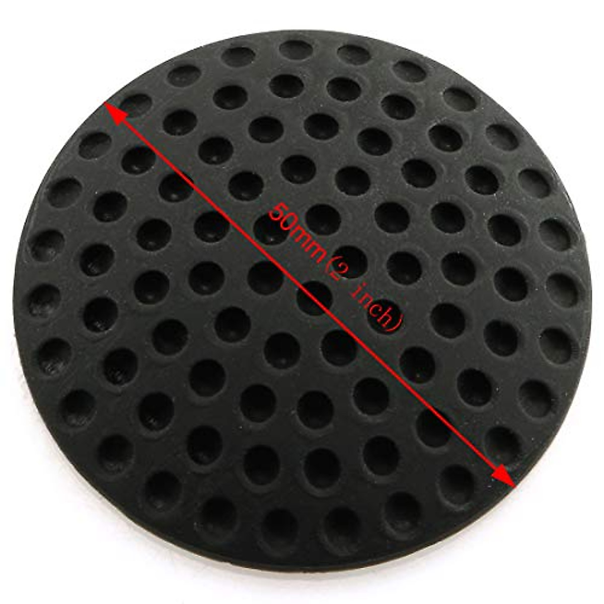 HJ Garden 2PCS Black Wall Protectors Door Handle Bumpers Buffer Guard Doorknob Rubber Self Adhesive Silencer Crash Pad for Home Office Doorstop Door Stopper