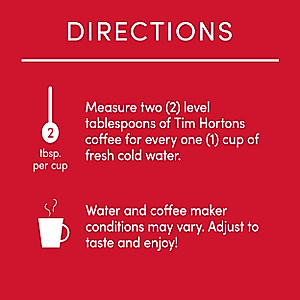 Tim Horton's 100% Arabica Dark Roast, Ground Coffee, 12 Ounce