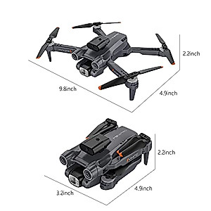 Vetitkima Drone with 2 Cameras, Drone with Dual Hd FPV Camera Remote Control Toys Gifts for Boys Girls with Altitude Hold Headless Mode