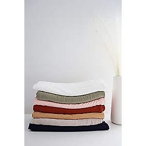 Marlowe & Co Premium Knit Viscose from Bamboo Swaddle Blanket, 47in x 47in (Natural)