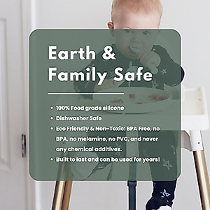 Miniware Silicone Baby Spoon for Training - BPA Free Baby Utensils - Baby Spoons Self Feeding 6 Months | 100% Food Grade Silicone - Modern & Dishwasher Safe Toddler Spoons (Grey and Lavender)