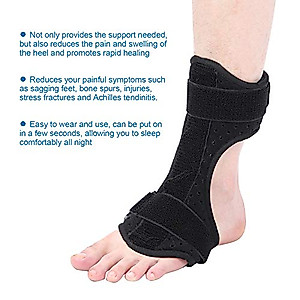 Drop Foot Support Brace Orthotic Plantar Fasciitis Night Splint Breathable Brace for Effective Foot Support Pain Relief