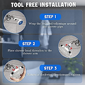 BANSA ROSE Shower Head, High Pressure Shower Heads Chrome Plated Exterior with Adjustable Ball Joint Rain Shower Head for Bathroom Luxury Shower-6 Inch(2.5 GPM)