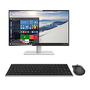 Arteck 2.4G Wireless Keyboard and Mouse Combo HW193MW162 Stainless Ultra Slim Full Size Keyboard and Ergonomic Mouse for Computer Desktop PC Laptop and Windows 11/10/8/7 Build in Rechargeable Battery