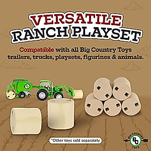 Big Country Toys 5-Piece Hay Bale Set - Toy Hay Bales for Farm Animal Toys for 3 Year Old Boys & Girls