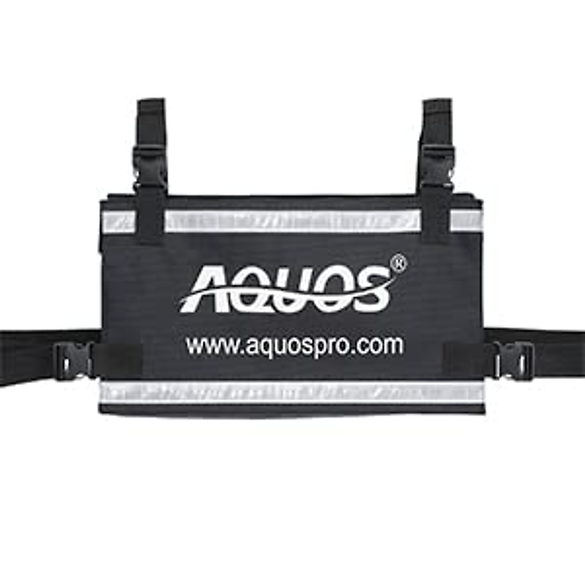 AQUOS Heavy-Duty for One 10.2 plus ft Inflatable Pontoon Boat with Stainless Steel Guard and Folding Seat and Haswing 12V 65LBS Transom Trolling Motor for One Person Fishing