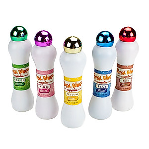 Royal Bingo 5 Pack of Glitter Mixed Bingo Daubers in Five Colors - Bingo Markers for Paper Cards, Reusable Bingo Cards