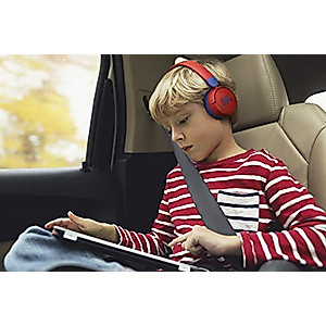 JBL Jr310BT Kids Wireless On-Ear Headphones - Bluetooth Headphones with Microphone, Safe Sound Under 85dB Volume, 30H Battery, Foldable, Comfort, Easy, Soft, Cool Colors (Red)