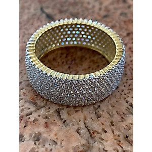 HarlemBling Real Solid 925 Silver His Or Hers Baguette Tennis Ring - Wedding Band Or Pinky Ring Looks Nice On Anyone - Iced Out Eternity (9)