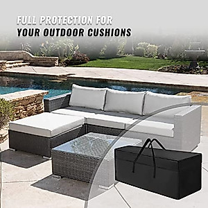 PATERIC Outdoor Cushion Bag 68 Inch Large Patio Cushion Storage Bag for Outdoor Furniture Waterproof Garden Pillow Seat Pads Protective Cover