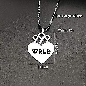 COMTRUDE 999 Necklace Premium Stainless Steel Pendant Perfect Gifts for Young Singer Fans Silver