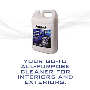 Auto Magic Super Dress-It - Water-Based Silicone Dressing for Air Vents, Tires, Hoses - 128 Fl Oz