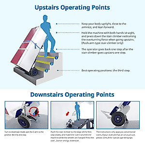 Electric Stair Climbing Dolly,375 LBS Capacity Powered Stair Climber Hand Trucks Dolly Cart for Moving, Lightweight and Foldable Hand Truck Silver