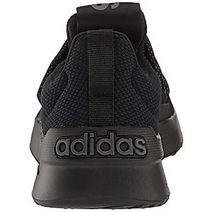 adidas Men's Lite Racer Adapt 5.0 Running Shoe, Black/Black/Grey (Wide), 10.5
