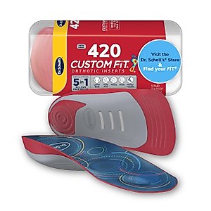 Dr. Scholl’s® Custom Fit® Orthotics 3/4 Length Inserts, CF 420, Customized for your foot & arch, Immediate All-Day Pain Relief, Lower Back, Knee, Plantar Fascia, Heel, Insoles Fit Men & Womens Shoes