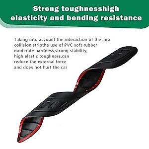 gunhunt 2 PCS Car Bumper Anti-Collision Strip, 15.7" x 2" PVC Wear-Resistant Anti-Scratch Protective Devices, Front and Rear Corner Bumper Body Decoration, Universal for Most Cars Accessories (Black)