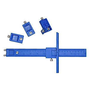 WECANDO Punch Locator Drill Guide Sleeve Cabinet Hardware Jig Wood Drilling Dowelling Hole Saw Master System for Installation of Handles, Knobs on Doors and Drawer Pull