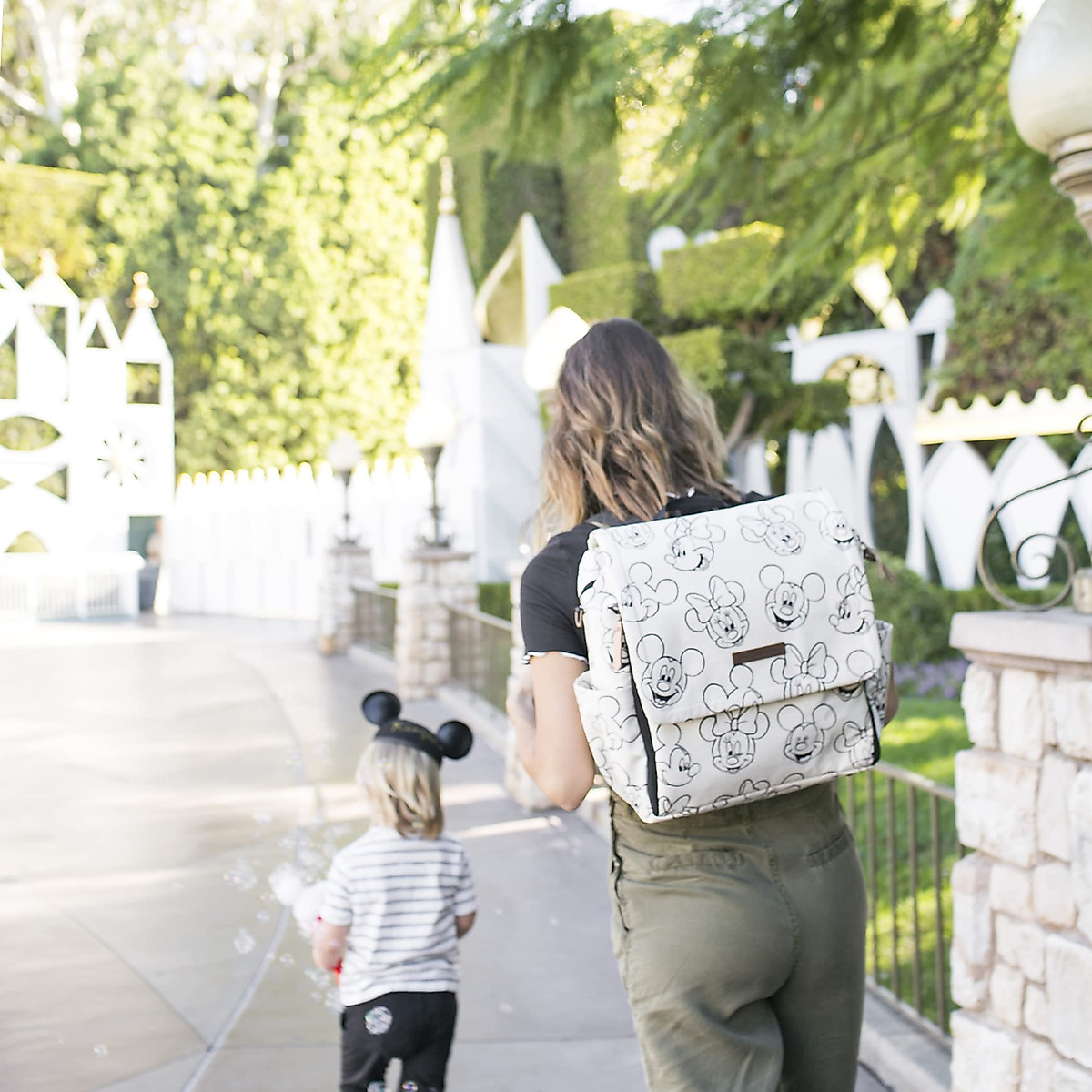 Petunia Pickle Bottom Boxy Backpack | Diaper Bag | Diaper Bag Backpack for Parents | Top-Selling Stylish Baby Bag | Sophisticated and Spacious Backpack for On The Go Moms | Sketchbook Mickey & Minnie