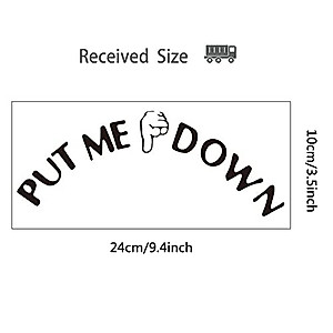 Jiuhong 4 Pack Funny Reminder Decoration Put Me Down Toilet Seat Decal Sticker Sign for Home Switch Bathrooms Decorations (Black)