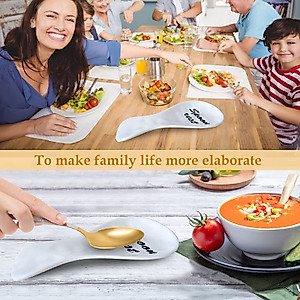 JANEAST Ceramic Spoon Rest For Kitchen Counter,Spoon Holder for Stove Top，perfect size for Cooking, Ladles, Tong, Coffee Spoon Rest, Heat-Resistant Cooking Utensil Rest, Counter Protection (large)