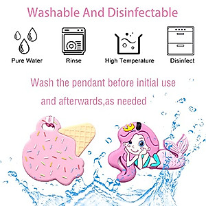 Chew Necklaces for Sensory Kids 5 PCS Silicone Chewable Necklaces for Kids or Adults That Like Biting or Have Autism-Perfectly Textured Silicone Baby Teether Chewy Toys-Chewy Necklace Sensory