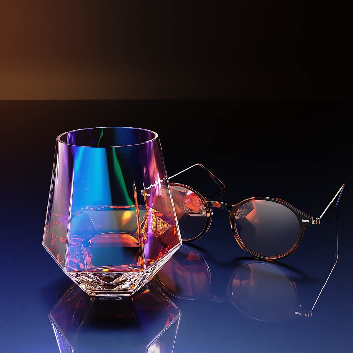 Amesser Whiskey Glasses 11 Oz Old Fashioned Whiskey Glasses set of 2, Crystal Whisky Tumbler Scotch Glasses,Bourbon Glass for Drinking Liquor, Irish, Vodka, Cognac,Wine Gift for Men Women at Home Bar