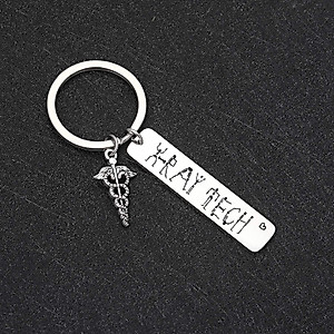 De&ai X-Ray Tech gift for X-Ray Technician gift for X Ray Tech Grad gift appreciation gift for Ultrasound Technician Gift for Radiology Technologist jewelry Ultrasound Tech keychain