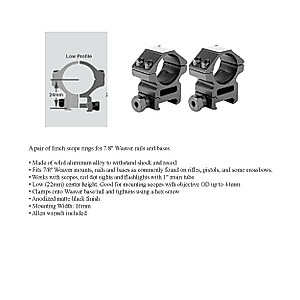 360 Tactical – 11 Slots Riser Base Adapter 11mm Dovetail Extension to 20mm Weaver Picatinny Rail Mount W/ 1 INCH 25.4MM Low Profile Scope Ring