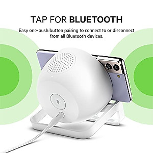 Belkin Quick Charge Wireless Charger + Bluetooth Speaker - Qi-Certified Charger Stand for iPhone, Samsung Galaxy & More - Charge While Listening to Music, Streaming Videos, & Video Calling - White