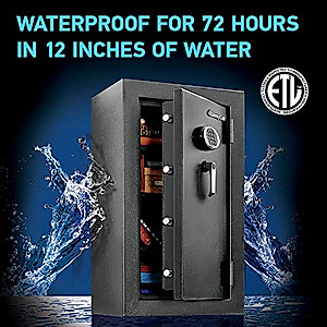 SentrySafe Fireproof and Waterproof XX-Large Steel Floor Safe with Digital Keypad Lock, Large Gun Safe for Home, 4.71 Cubic Feet, 37.7 x 21.7 x 19.0 Inches, EF4738E