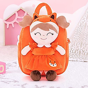 Gloveleya Kids Backpack Toddler Backpack Soft Plush Fox Girl Doll Backpacks 9"…