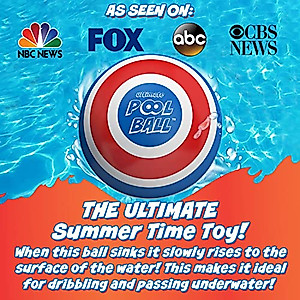 Activ Life Ultimate Pool Ball (Blue & Red) 6" Diameter, Water Ball for Swimming Pools and Games, Pool Ball and Pool Toy for Kids, Easter Basket Stuffer Gift for Kids