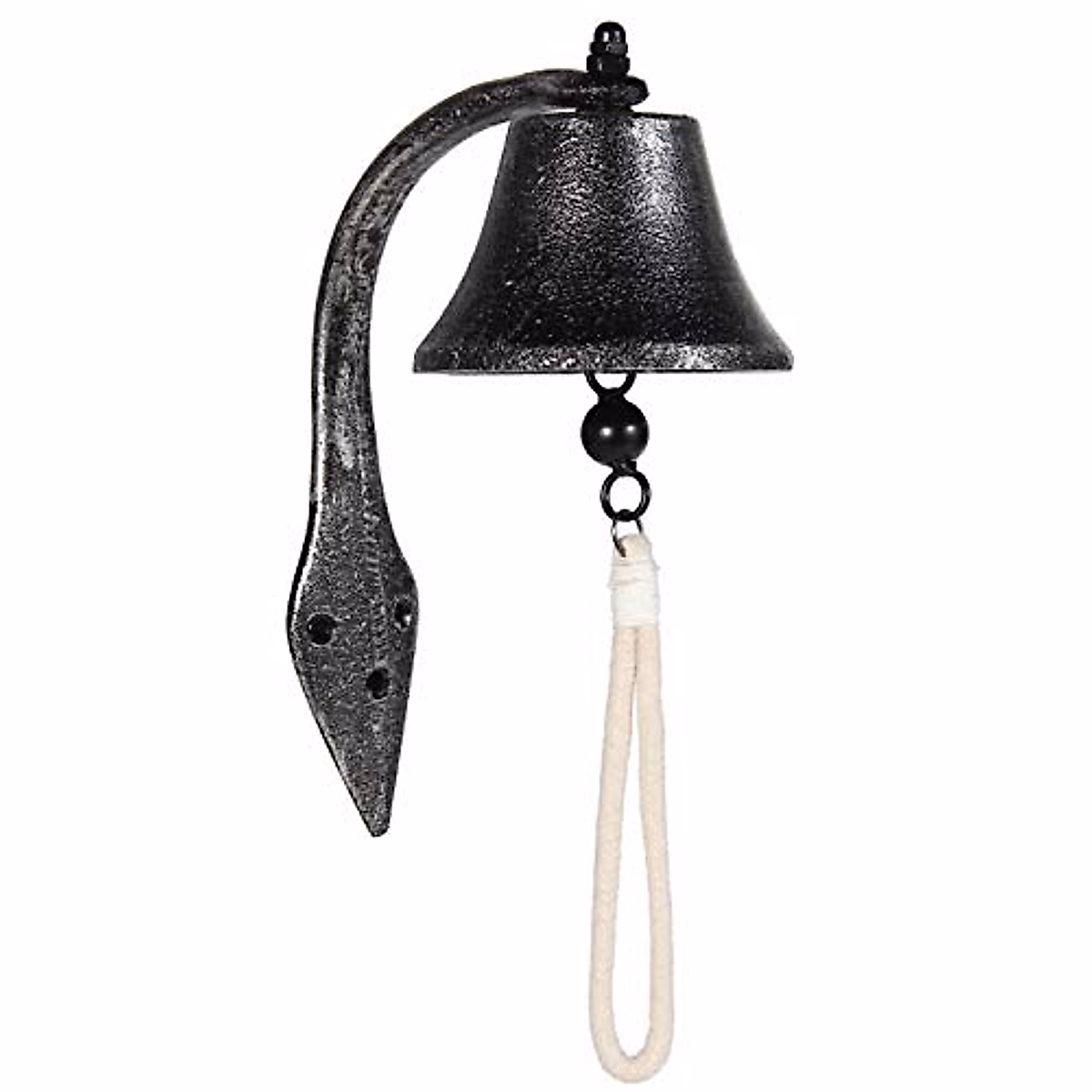 Upstreet Dinner Bell for Outside or Inside Made of Red Copper Hanging Bell, Cast Iron Outdoor Bell to Wall Mounted Surfaces for Church, Home, and School Bell (Cinereous, 6)