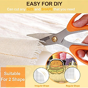 zowwfast 79" x 85" Tufting Cloth with Marked Lines, Punch Needle Fabric for Punch Needle, Cut/Loop Pile Tufting Gun Perfect Tufting Fabric for Rug Hooking, Punch Needle Frame