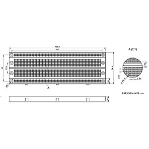 SchmalzTech Premium Solderless Breadboard/Electronics Prototyping Bread Board for Quick Circuit Building, Arduino, or Raspberry Pi, ST-BB (770 Position)
