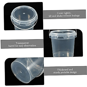 Cabilock Storage Bucket 10pcs Transparent Small Barrel Large Ice Cream Cup Containers with Ice Cream Freezer Ice Cream Tub Clear Plastic Candy Treat Buckets Meat Egg Basket Washing Pp
