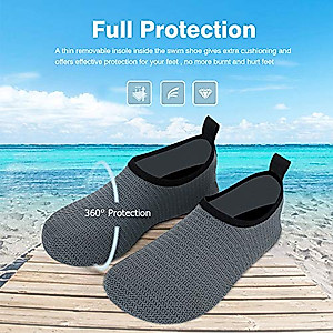 JOTO Water Shoes for Women Men Kids, Barefoot Quick-Dry Aqua Water Socks Slip-on Swim Beach Shoes for Cruise Ship Snorkeling Surfing Kayaking Beach Walking Yoga
