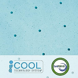 SensorPEDIC 10-Inch Twin Mattress, iCOOL Tech and Cooling Gel Infused Medium Plush Memory Foam Mattress, CertiPUR-US Certified, Bed-in-a-Box, Fiber Glass Free, Twin Size (75" L x 39" W x 10" H)