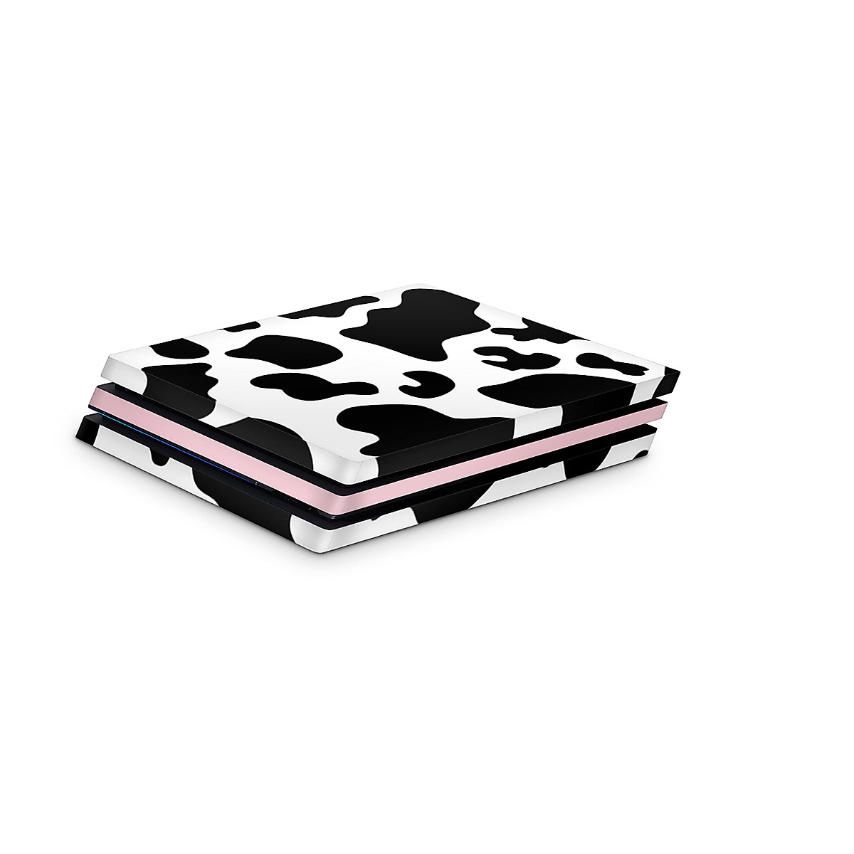 ZOOMHITSKINS PS4 Pro Skin, Compatible for Playstation 4 Pro, Cows Pink Dairy Cow Milk Farm Cute Moo Black White, 1 PS4 Pro Console Skin, Easy to Install, Durable & Fit 3M Vinyl, Made in The USA