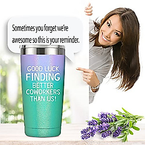 MASGALACC Going Away Gift for Coworker Women Goodbye, Farewell, Leaving Cup for Colleague Boss Co-worker Friends - Good Luck Finding Better Coworkers Than Us Tumbler Cup Mug, 20-Ounce