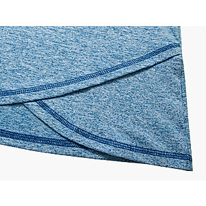 Kimmery Women's Moisture Wicking Shirt, Breathable Comfy Exercise Top, Short Sleeve Sports Wear, Blue XL