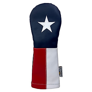 Sunfish Leather Golf Headcover Set Driver Fairway Hybrid Texas Lone Star
