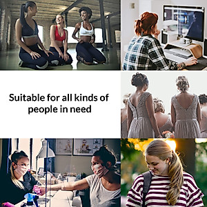 HBY Women's Hair Ties for Thick or Curly Hair. No Slip Seamless Ponytail Holders Sports Thick Hair Ties, Black, 8MM, 12 Pcs