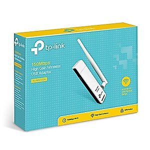 TP-Link Nano USB Wifi Dongle 150Mbps High Gain Wireless Network Adapter for PC Desktop and Laptops. Supports Win10/8.1/8/7/XP Linux 2.6.18-4.4.3, Mac OS 10.9-10.15 (TL-WN722N)