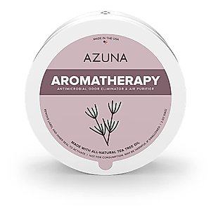 Azuna All-Natural Odor Remover Gel, Small Room | Air Purifier with Tea Tree Oil | Plant-Based & Long Lasting | For Pet Odors, Smoke & Strong Odors | Lavender Aromatherapy, 2 oz.